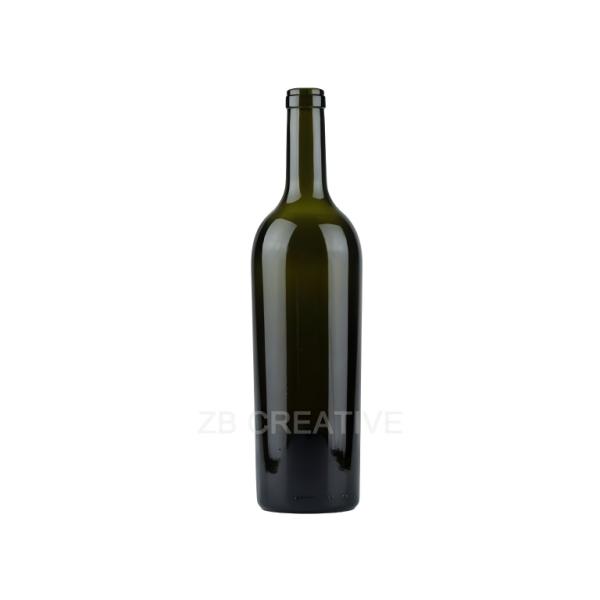 Quality Ultra Heavy Tapered Bordeaux Shaped Bottle Cork Top 750ml  For Icon Wine 1200g 1747K for sale