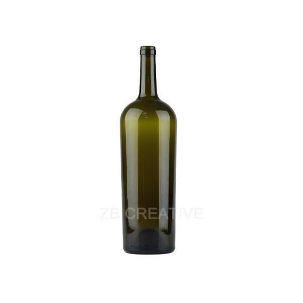 Quality 1500ml Tapered Magnum Green Bordeaux Wine Bottles Cork Finish For Grand Reserve 920g 1937K-2A for sale