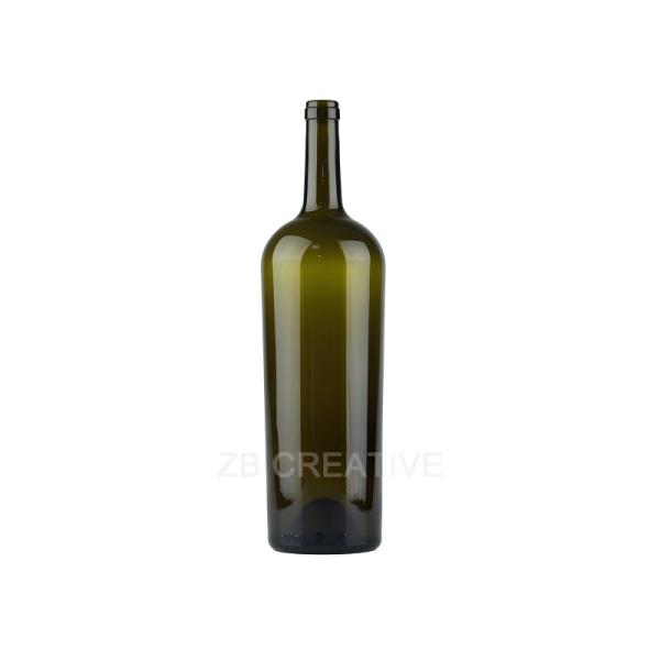 Quality Cork Finish Grand Reserve Empty Wine Glass Bottle 1500ml Bordeaux Glass Bottle 920g 1937K-2B for sale