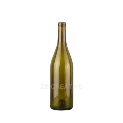 China Classic Slope Shoulder Burgundy Glass Bottle Cork Closure 750ml Pinot Noir 560g 2709K-2 for sale