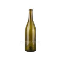 Quality Burgundy Style Wine Bottles With Cork Top 750ml For Pinot Noir & Spirits 400G for sale