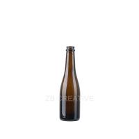 Quality Antique Green Flint Heavy Demi Champagne Glass Bottles 375ml For Sparkling Wine for sale