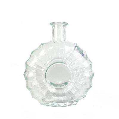 China 700ml Flint Brandy Glass Bottle With Cork Top For Cognac & XO 680G CY-1016 for sale