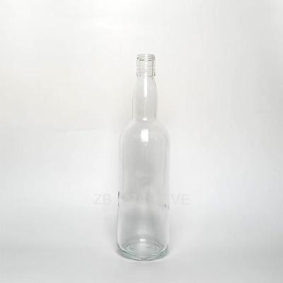 China Screw Cap Custom Vodka Bottle 520g 750ml High White Clear Glass Alcohol CY-843 for sale