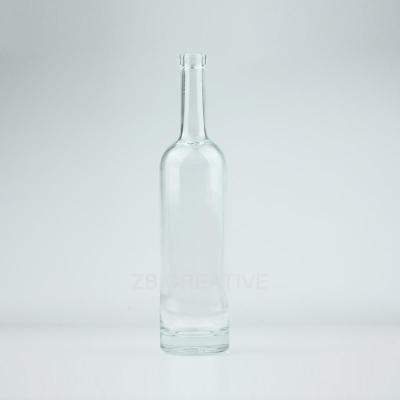 China Flint Vodka Glass Bottle 750ml Cork Closure Liquor Packaging Container 750g CY-852 for sale