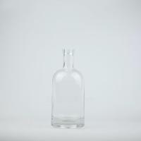 Quality 750ml Glass Spirit Bottles For Sale Thick Base Cork Top Clear Glass Alcohol for sale