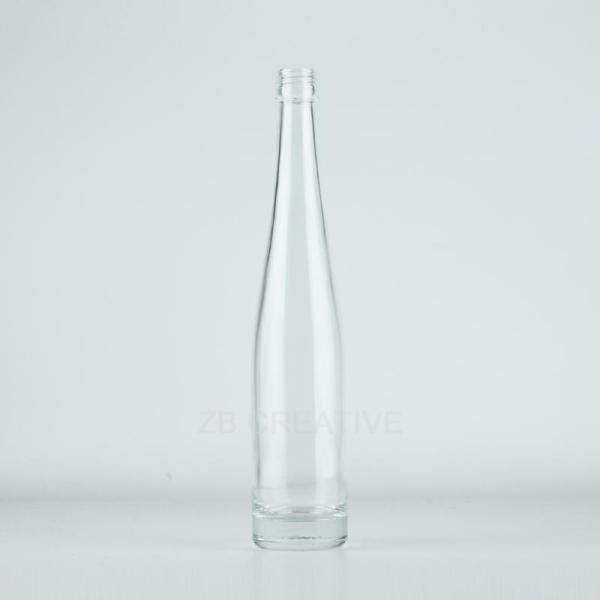 Quality 365ml Crystal White Liquor Bottle Screw Top For Tequila 480g CY-770 for sale