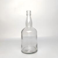 Quality 750ml Custom Tequila Bottles High White Clear Glass Liquor Bottles Screw Top for sale