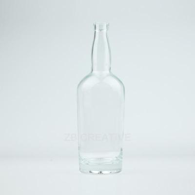 China Cork Top Custom Tequila Bottles 650g 750ml Crystal White Bulk Empty Wine Bottles CY-841 for sale