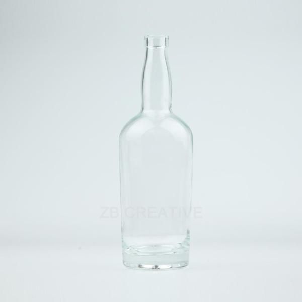 Quality Cork Top Custom Tequila Bottles 650g 750ml Crystal White Bulk Empty Wine Bottles CY-841 for sale