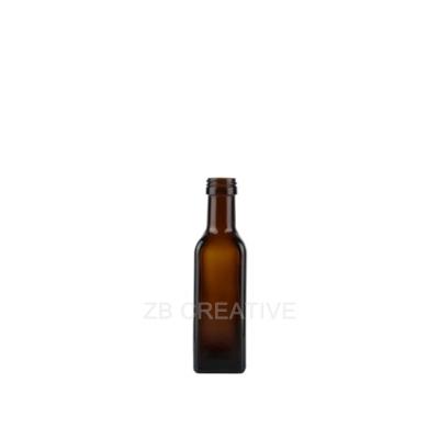 China 100ml Mini Marasca Square Glass Bottle Screw Top For Olive Oil 125g 6643S for sale