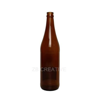 China Craft Brew 500g Empty Glass Beer Bottles 640ml Amber Flint  CY-603 for sale