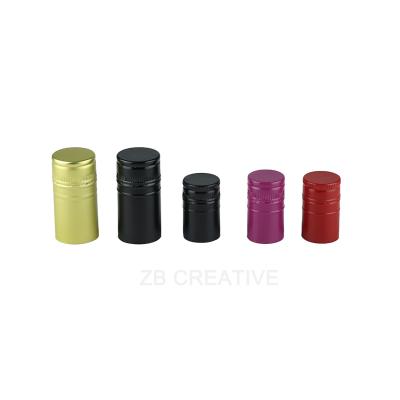 China Corrosion Resistant Aluminum Screw Cap Double-Laminated PE Liner Tamper-Evident Wine Bottle Closures for sale