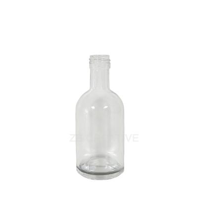 China Customized Logo Clear Glass Liquor Bottles Featuring Customization Labels Suitable for Beverage Packaging and Branding for sale