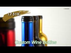 750ml icon tapered bordeaux glass bottle cork top for ultra premium wine 960g 1731k-7