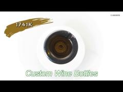 ultra luxury cork top empty wine glass bottle 750ml  for icon wine 1200g 1741k-1