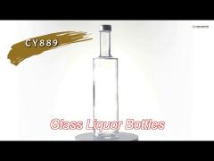 700ml white crystal glass liquor bottles screw top for brandy 850g cy-889