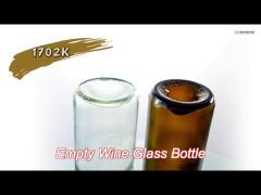 750ml ultra light empty wine glass bottle for table wine 410g 1702k-7a