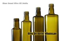 Dorica Glass Olive Oil Bottles Collection: 250ml, 500ml, 750ml & 1000ml with Screw Caps