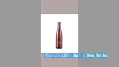 330ml Amber Glass Beer Bottle with Crown Finish (308g)