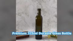 375ml Screw Top Olive Oil Glass Bottle | Antique Green & Clear (360g)