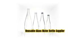 Clear Glass Water Bottle Series: 200ml, 500ml, 750ml & 1000ml with Screw Caps