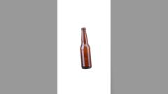 Lightweight 330ml Amber Glass Beer Bottle (295g) with Crown Finish