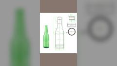 Ultra-Lightweight 330ml Emerald Green Glass Beer Bottle (270g) | Crown Finish