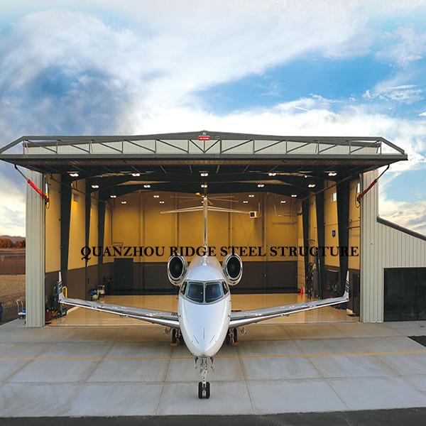 Quality Custom Steel Structure Hangar with C Z Purlins Sandwich Panel Roof for sale
