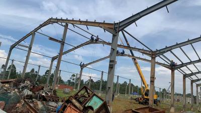 China Prefabricated Building Steel Structure elements designed for rapid installation and reduced onsite labor costs in construction for sale