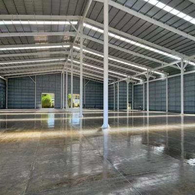 China Large Span Galvanized Fireproof Prefabricated Portal Frame Light Steel Structural Storage Shed Hangar Warehouse Building for sale