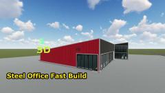 CE Certification Light Steel Structure Prefabricated Building Office in Solomona