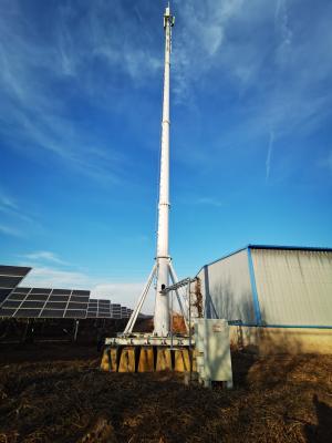 China Plug-in communicatie-antenne Enkele buis Monopole Toren thermisch verzinkt Te koop
