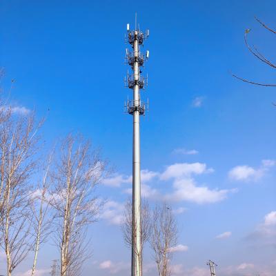 中国 80mは移動体通信のMonopole鋼鉄タワーに電流を通した 販売のため