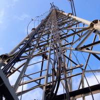China Galvanized Lattice Self Supporting 10m Angle Steel Tower for sale