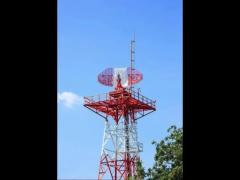 80m Q345B Steel Structure Tower For Communication