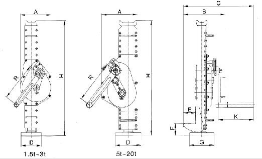 機械ジャックの機械製図