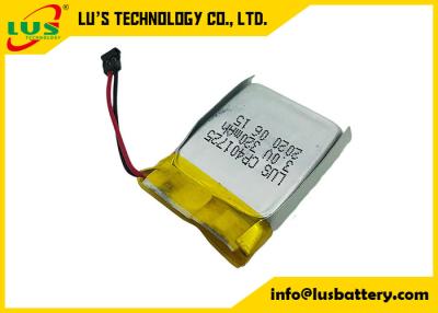 China Smart Card Lithium Ion Battery CP401725 3v 320mah Limno2 Material for sale