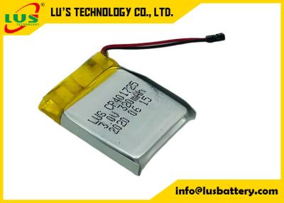 China Smart Card Lithium Ion Battery CP401725 3v 320mah Limno2 Material for sale