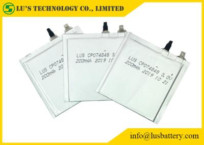 China Pouch Cell CP074848 Ultra Thin Battery 200mah 3.0 Volt For Electronic Shelf Lables for sale