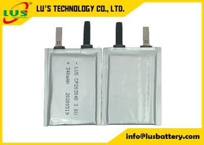China 340mah Lithium Polymer Battery 3V Prismatic Limno2 Batteires CP203040 For Medical Devices for sale