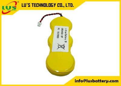中国 Cr2450 3.0ボルト カスタマイズされたターミナルが付いている1800のMahの硬貨の細胞電池のパック 販売のため