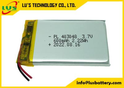 China LP403048 Li Polymer Battery 3.7V 600mAh Li Ion Battery For Smart Device for sale