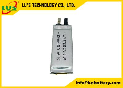 China 3,0 vivienda flexible CP201335 de la célula de la bolsa de la batería 150mah Limno2 de Vlot Li Mno 2 for sale