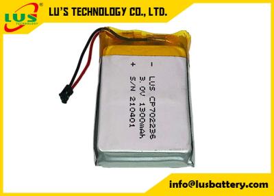 중국 IOT 솔루션을 위한 CP702236 초박형 전지 1300 mah 탄력적 Limno2 배터리 3.0V 판매용