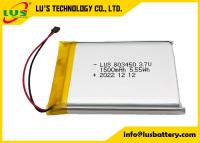 China Rectangular Polymer Rechargeable Lithium Battery LP903450 3.7V 1500mAh for sale