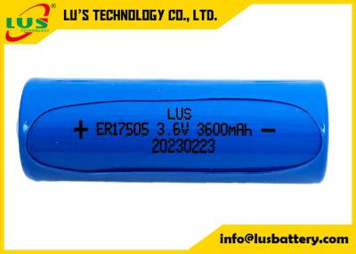 China ER17505 Grootte A 3.6V 3.6Ah Niet-oplaadbare batterij 17505 ER17505 Li-SOCl2 cilindrische batterij Te koop