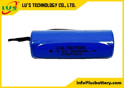 China 3600mAh Battery ER17505 Primary Lithium Cell Battery A Size 3.6V Li-SOCl2 Battery With OEM Terminals for sale