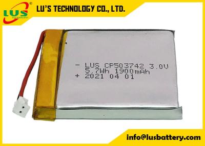 중국 CP503742 원자력 재충전되지 않는 배터리 3 볼트 얇은 셀 1900mAh 리모네이트 배터리 CP503742 판매용