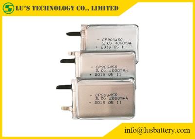 中国 Limno2 CP903450の非再充電可能なリチウム電池4000mah 3.0vの薄いリチウム細胞 販売のため